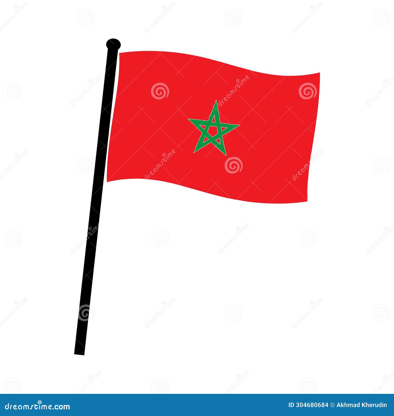 Drapeau marocain illustration de vecteur. Illustration du conception ...