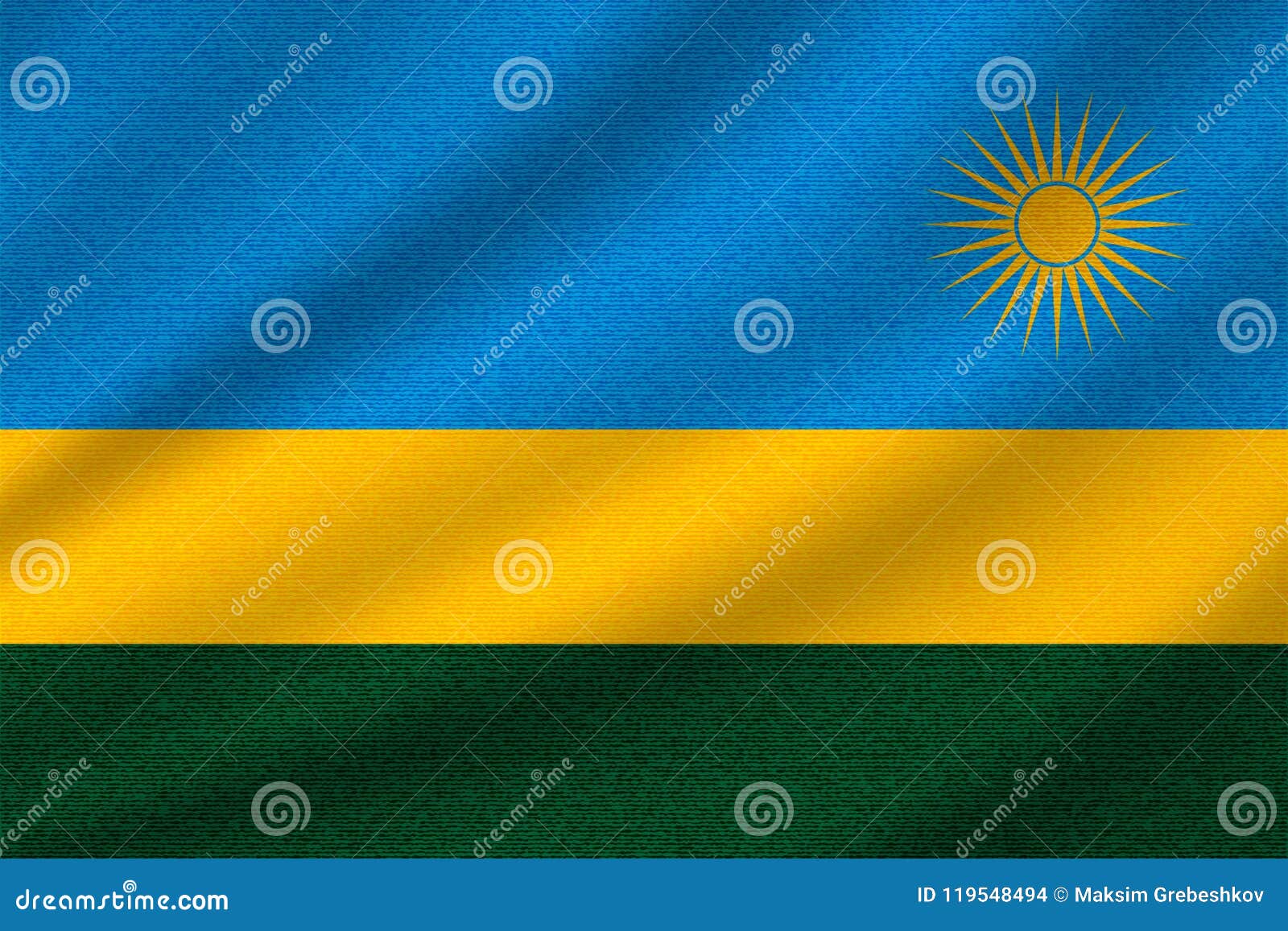 Drapeau national du Rwanda illustration de vecteur. Illustration du ...