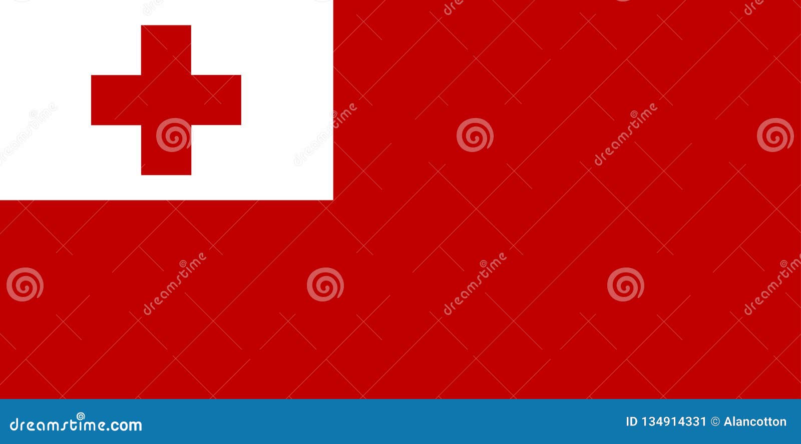 Drapeau national du Tonga illustration de vecteur. Illustration du ...