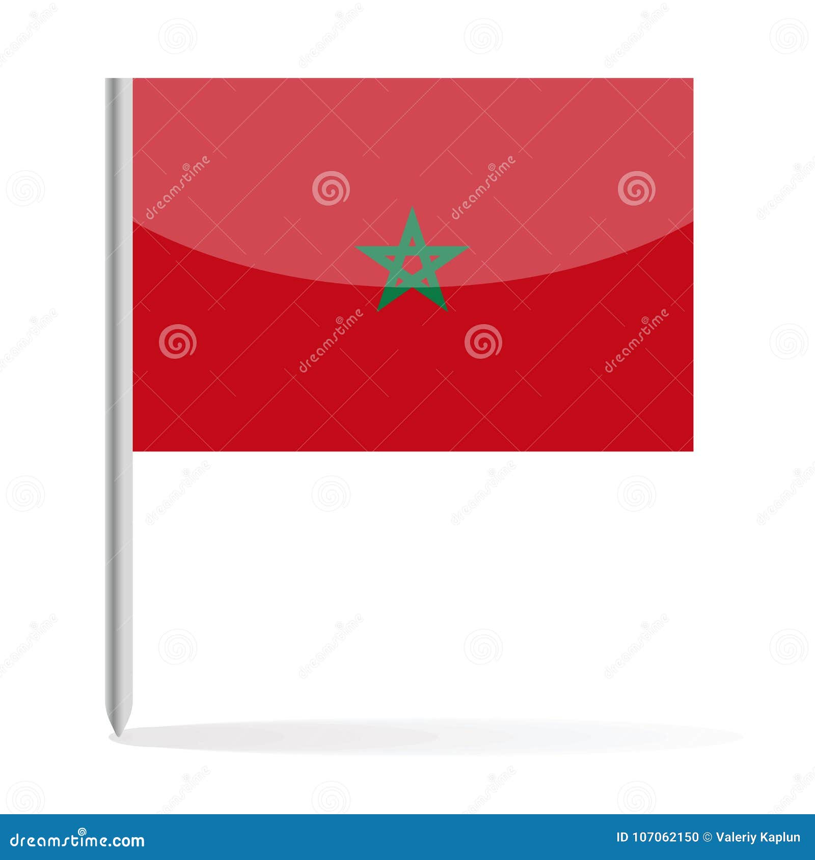 Drapeau Pin Vector Icon Du Maroc Illustration Stock - Illustration du ...