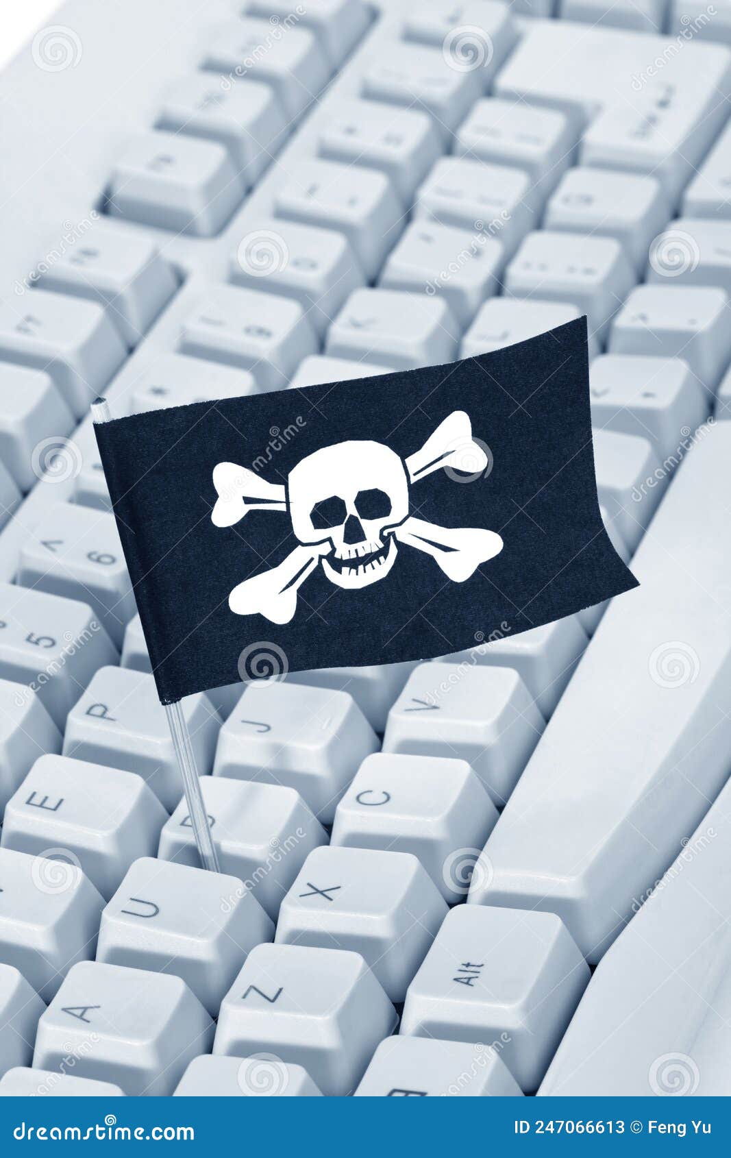 Drapeau Pirate Et Clavier D'ordinateur Image stock - Image du pirate ...