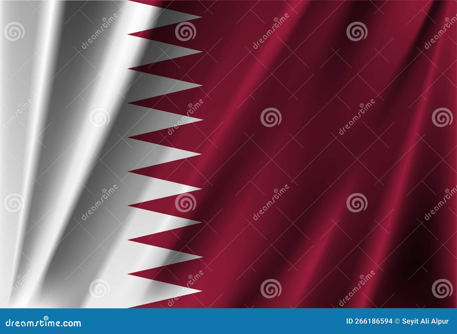 Drapeau qatar illustration stock. Illustration du symbole - 266186594