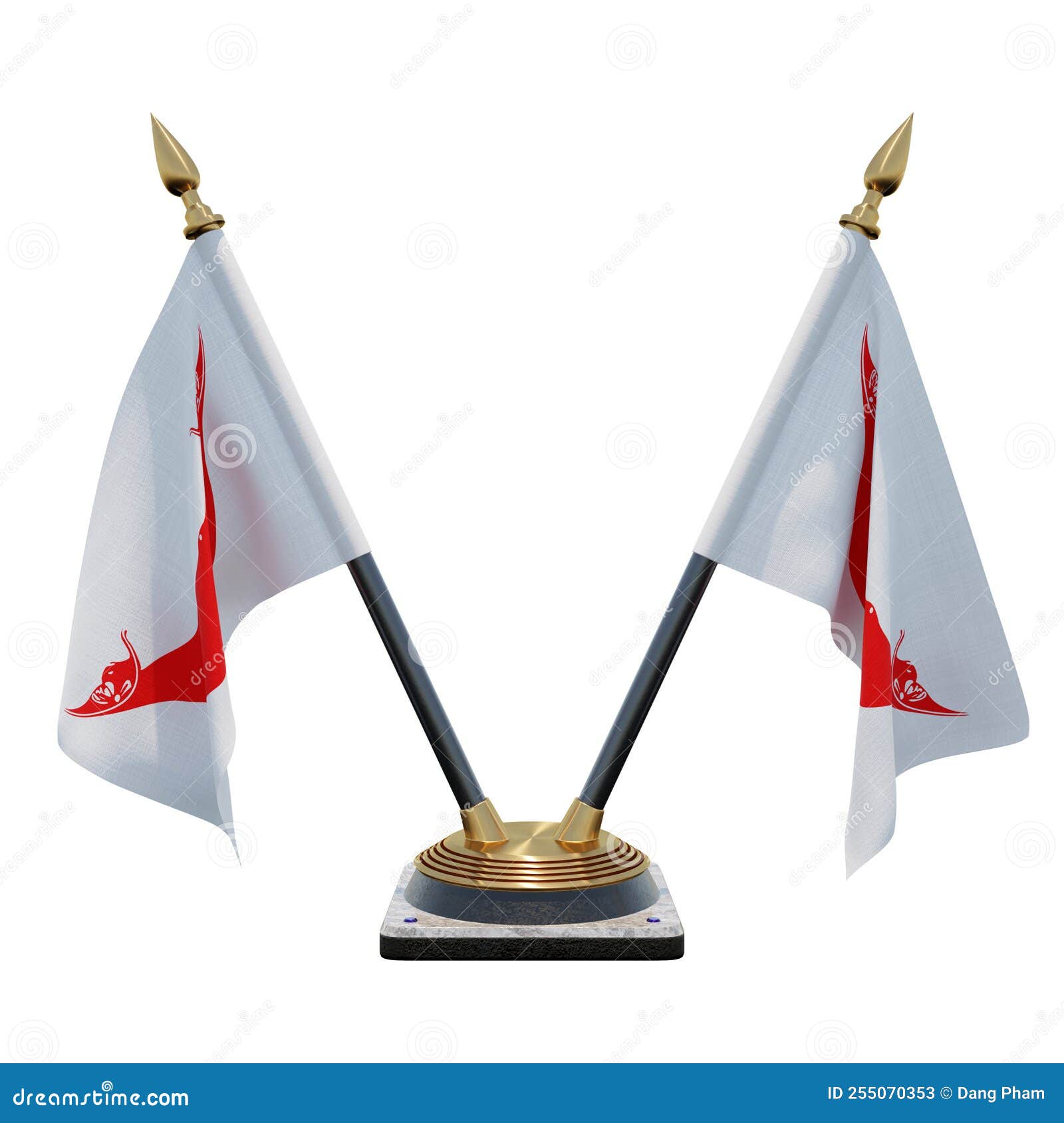 Drapeau rapa nui chile 3d illustration stock. Illustration du bureau ...