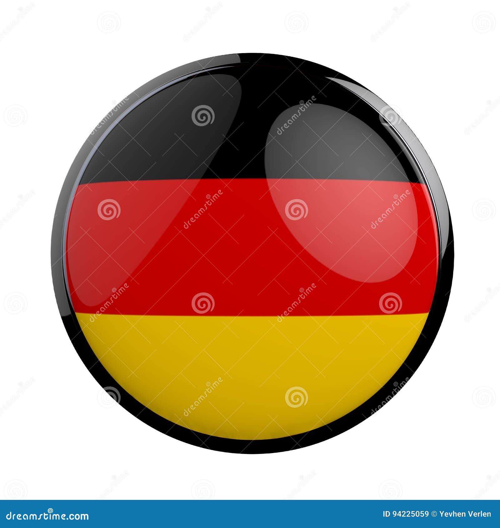 Drapeau Rond D'icône De L'Allemagne Illustration Stock - Illustration ...