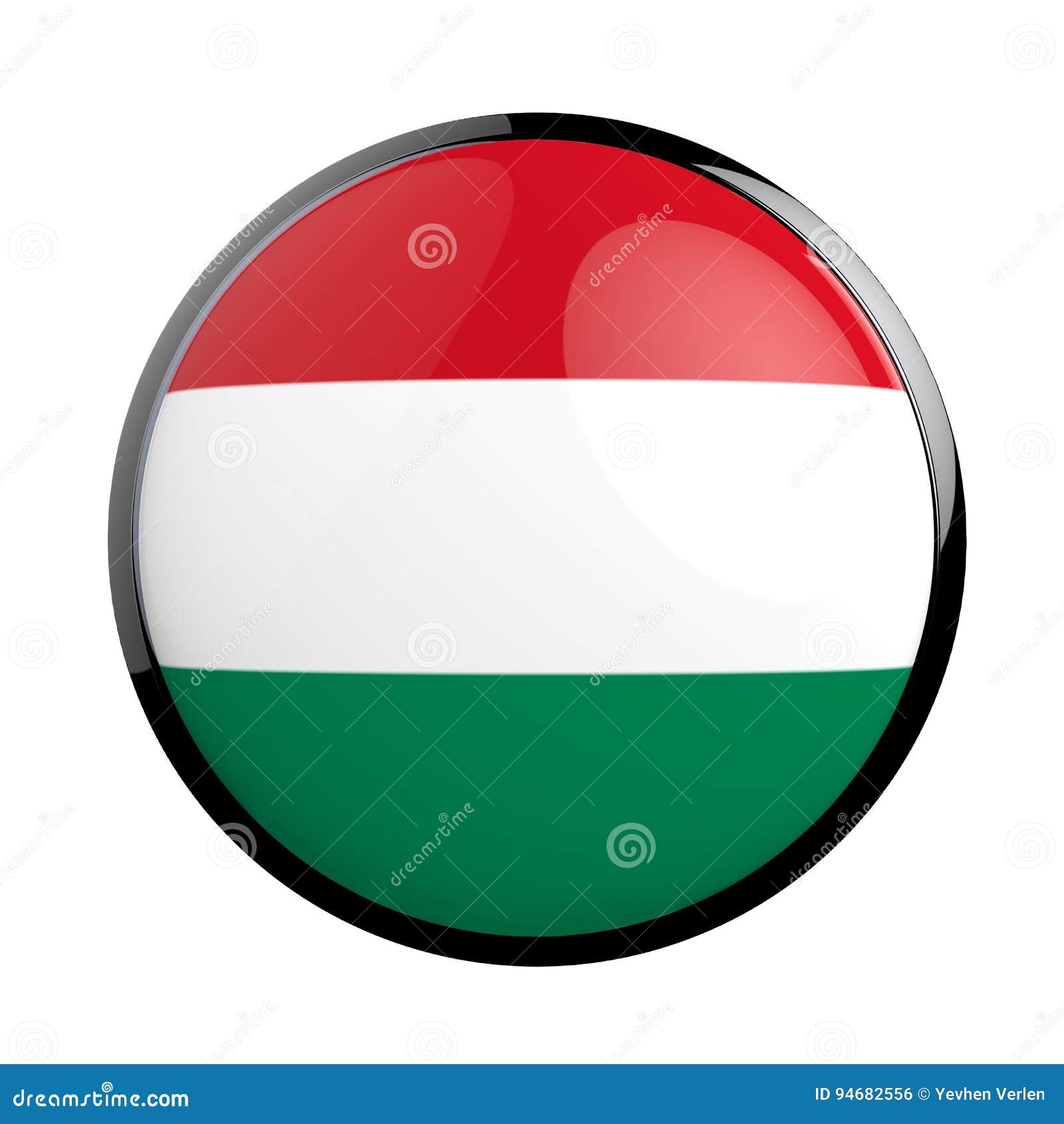 Drapeau Rond D'icône De La Hongrie Illustration Stock - Illustration du ...