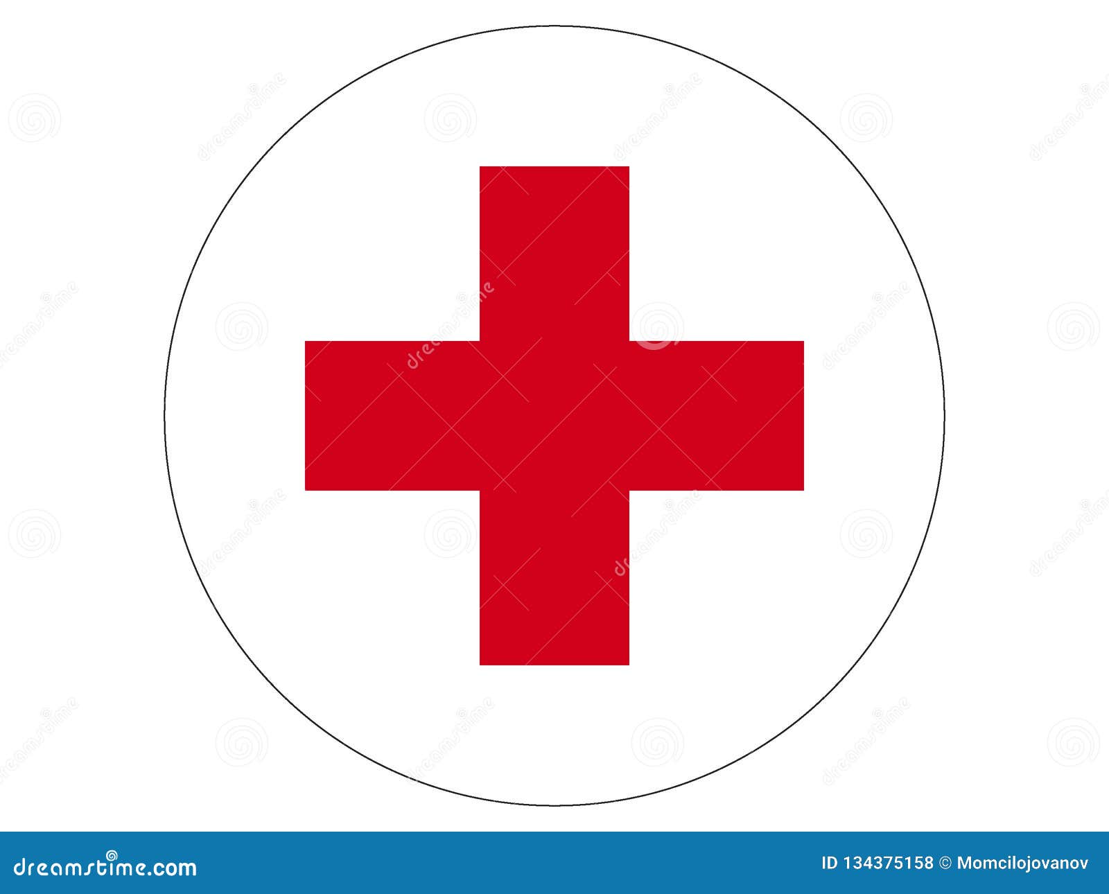Drapeau Rond De Croix-Rouge Photo stock éditorial - Illustration du ...
