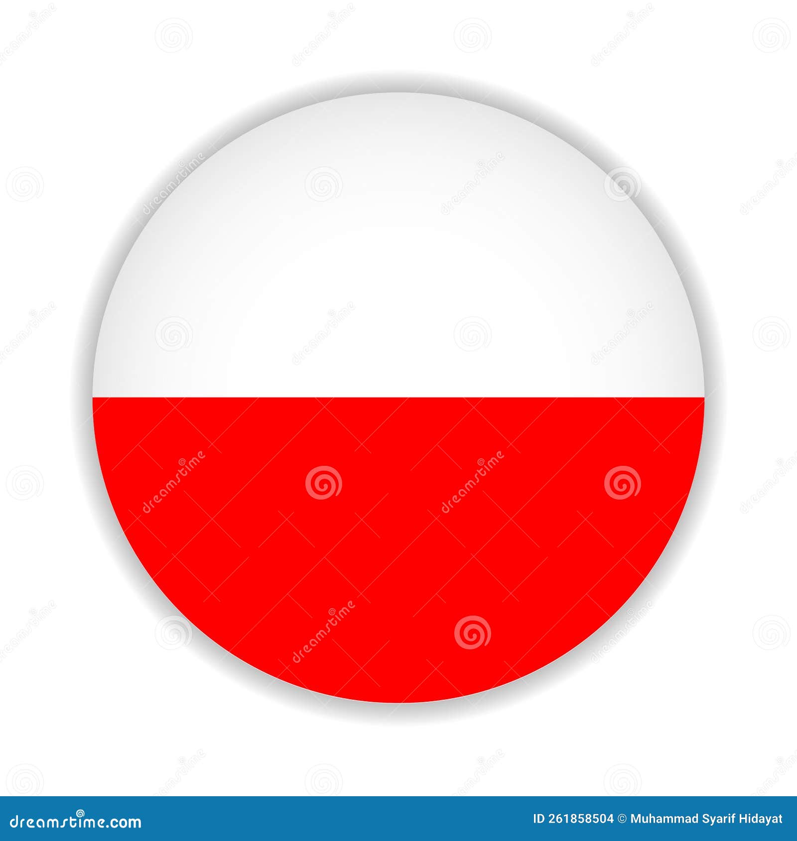Drapeau Rond De La Pologne. Illustration Vectorielle. Illustration ...
