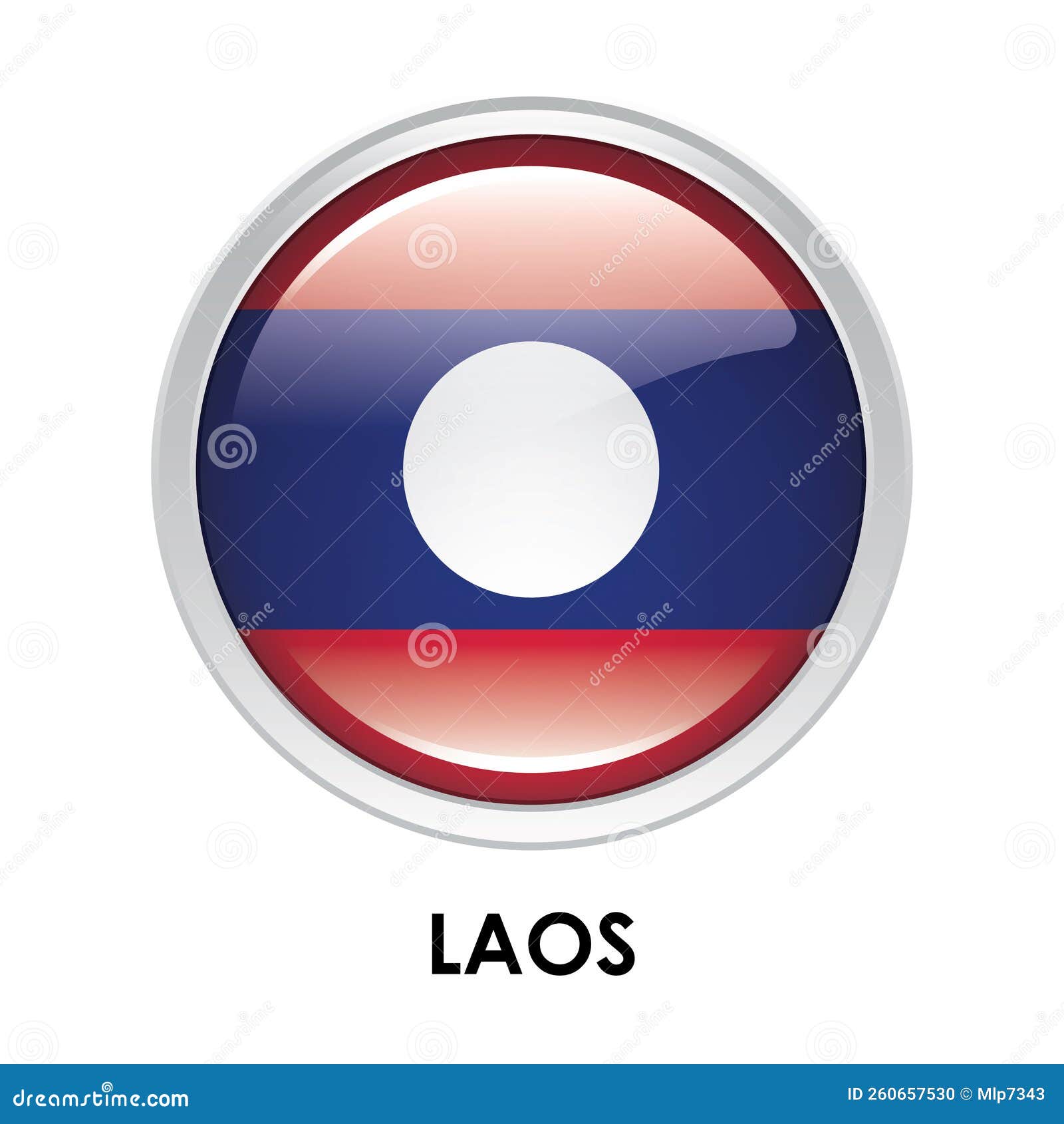 Drapeau rond du laos illustration stock. Illustration du indicateurs ...