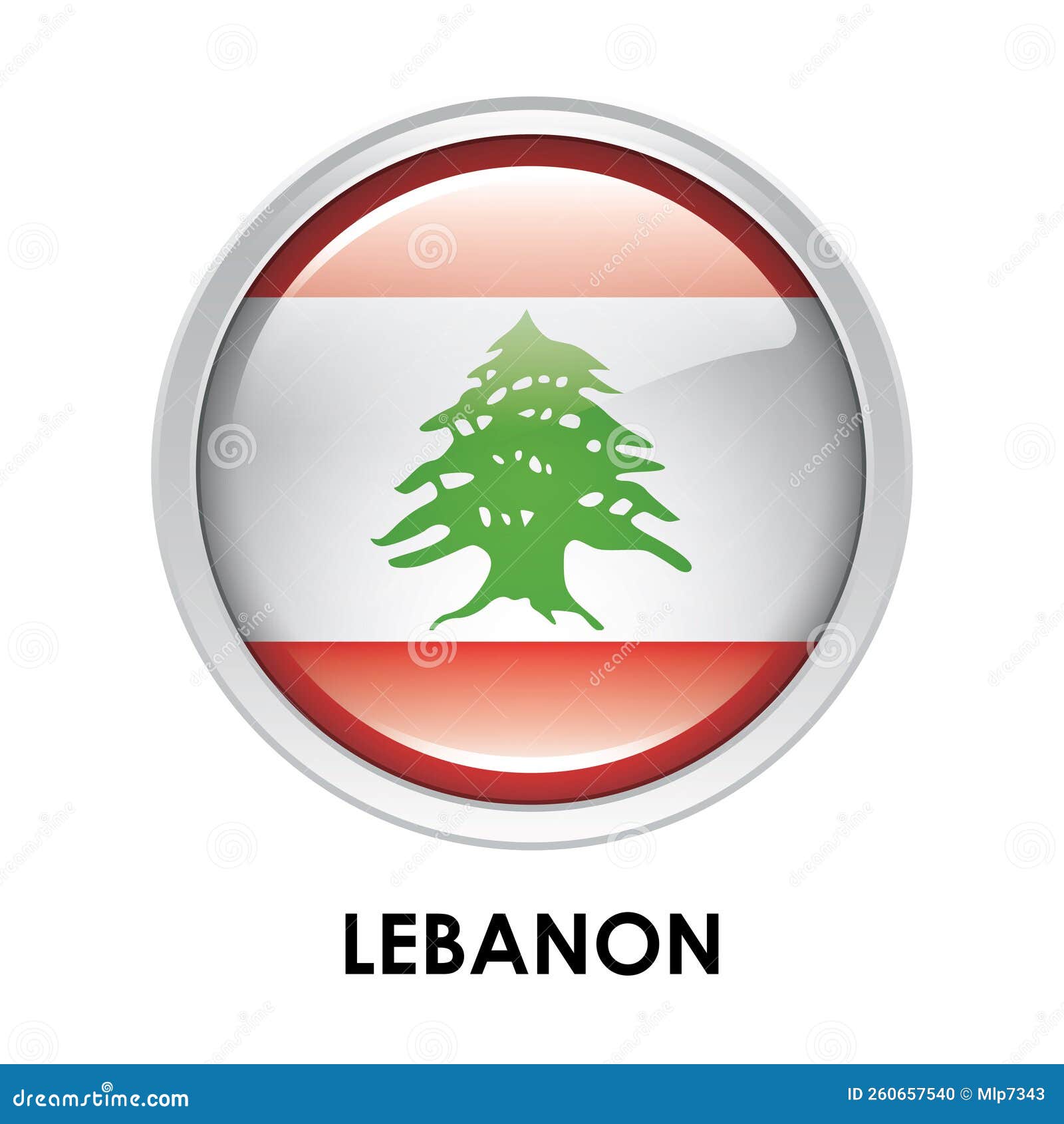 Drapeau rond du liban illustration stock. Illustration du graphisme ...