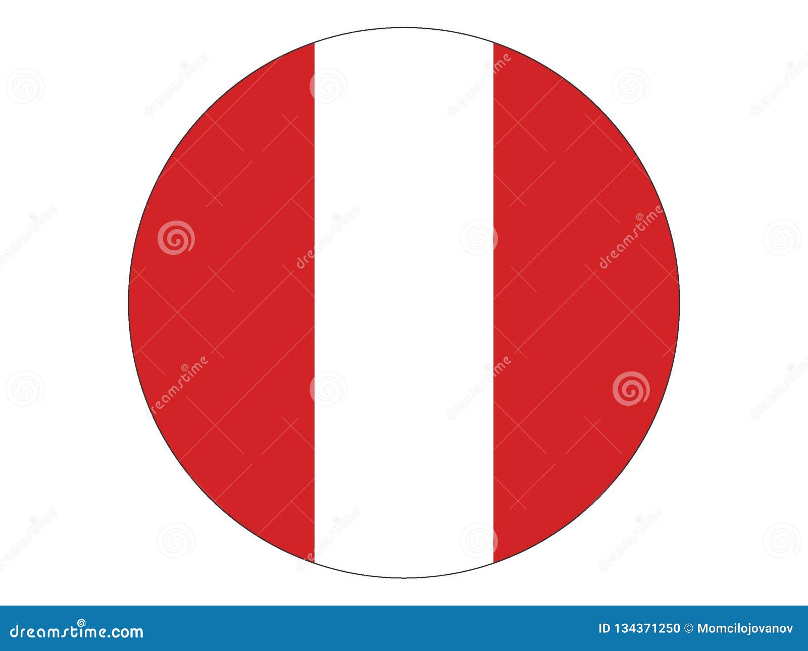 Drapeau rond du Pérou illustration de vecteur. Illustration du ...