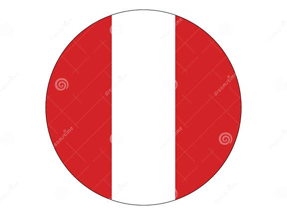 Drapeau rond du Pérou illustration de vecteur. Illustration du ...