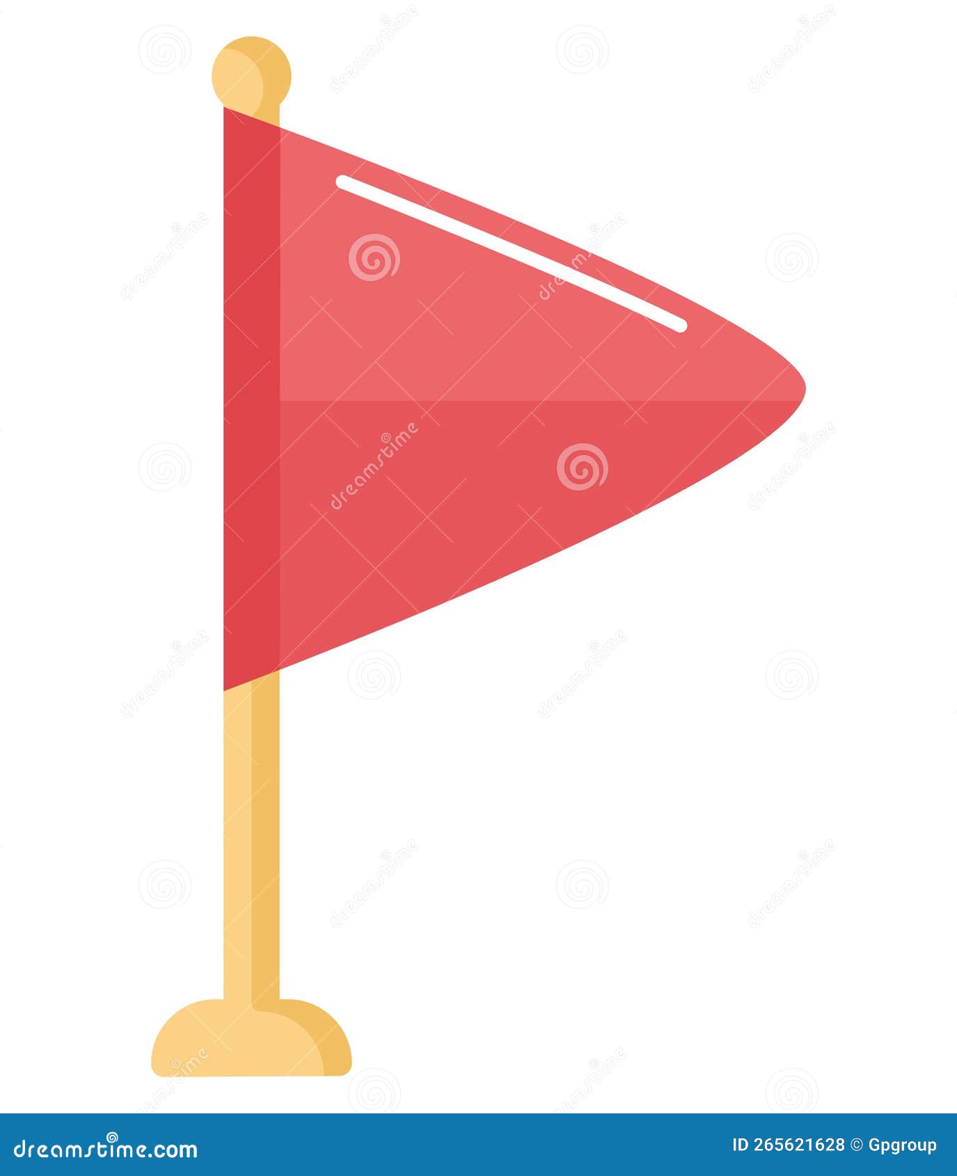 Drapeau rouge illustration stock. Illustration du route - 265621628