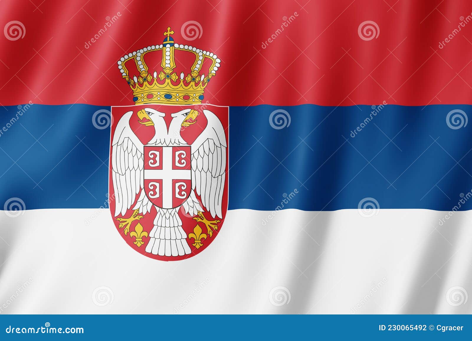 Drapeau serbe illustration stock. Illustration du serbe - 230065492