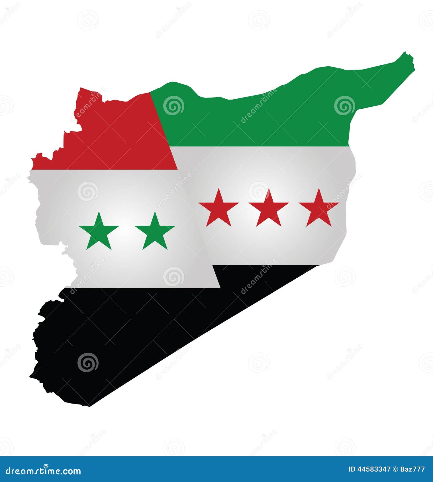Drapeau syrien illustration de vecteur. Illustration du illustration ...