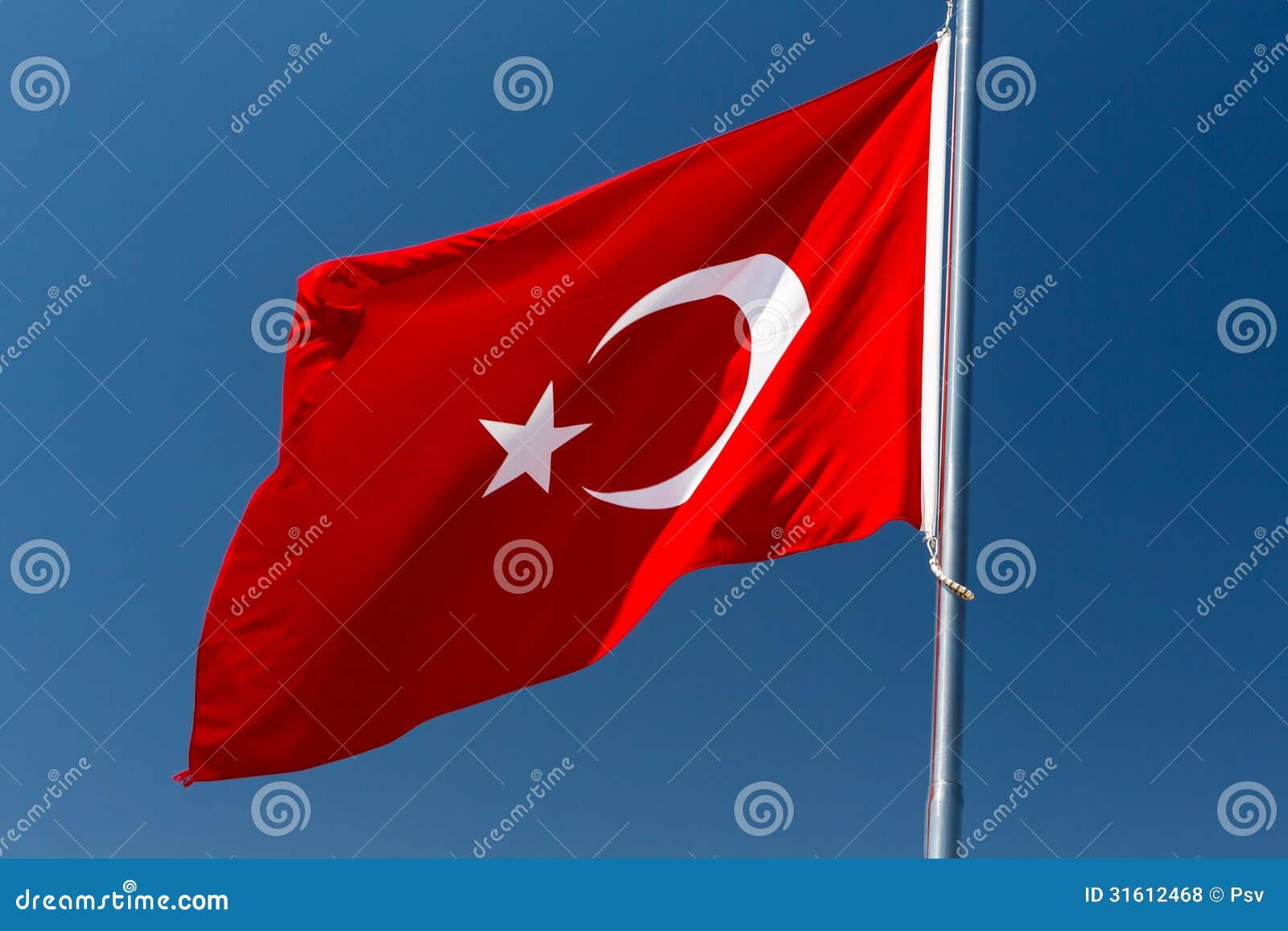 Drapeau turc photo stock. Image of ciel, vent, croissant - 31612468