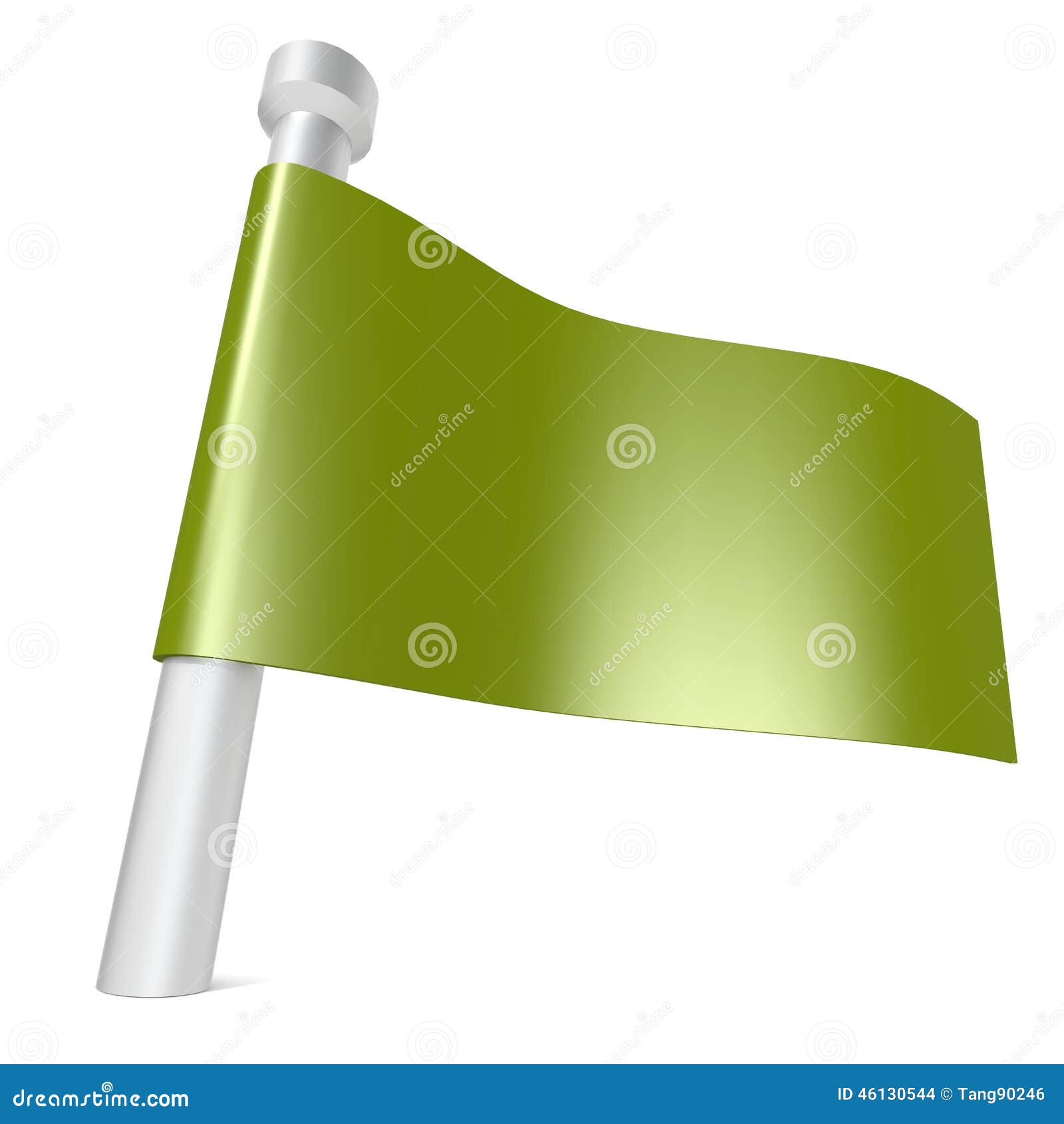 Drapeau vert illustration stock. Illustration du bureau - 46130544