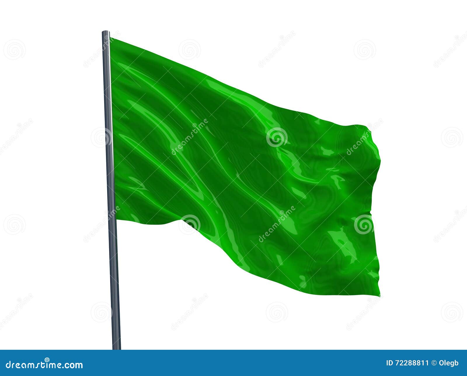 Drapeau vert 3d rendent illustration stock. Illustration du patriote ...
