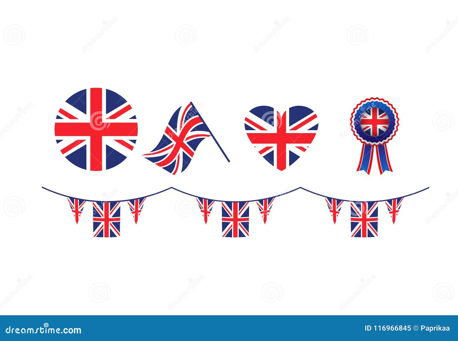 Drapeaux D'ensemble De Symboles Du Royaume-Uni Illustration de Vecteur ...