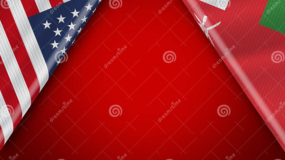 Drapeaux Dash Dash 3d D'oman Et De Russie Illustration Stock ...