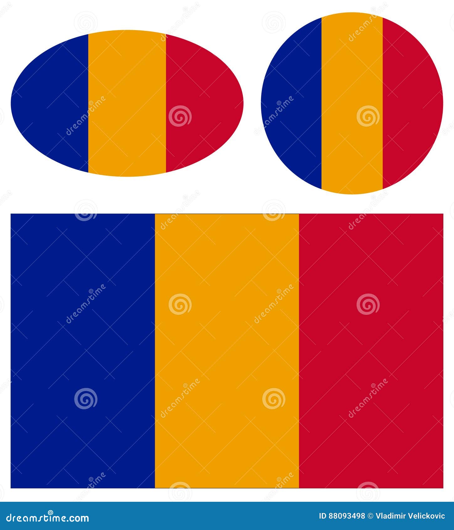 Drapeaux de la Roumanie illustration de vecteur. Illustration du ...