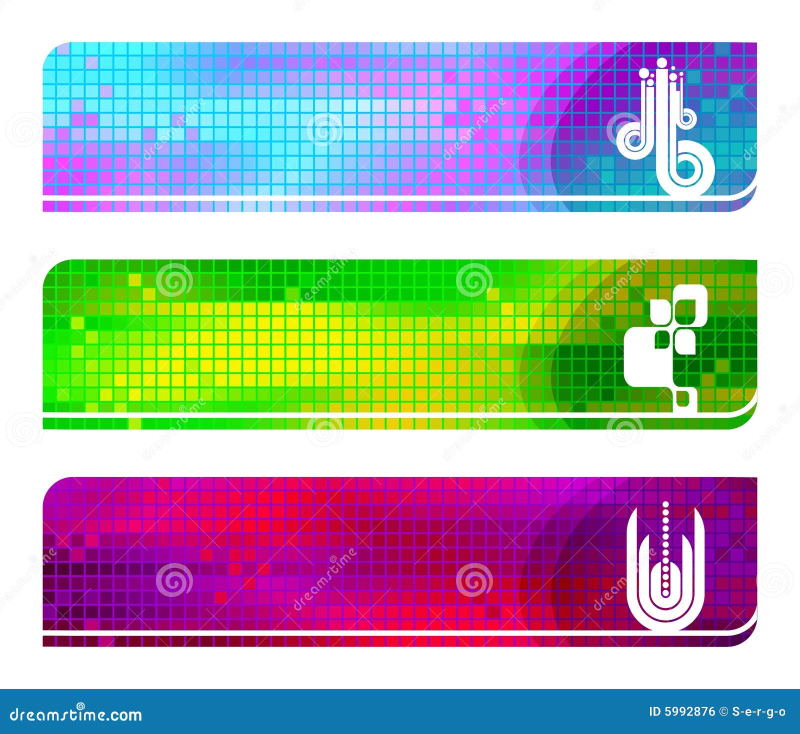 Drapeaux De Vecteur Avec Le Simbol Illustration de Vecteur ...