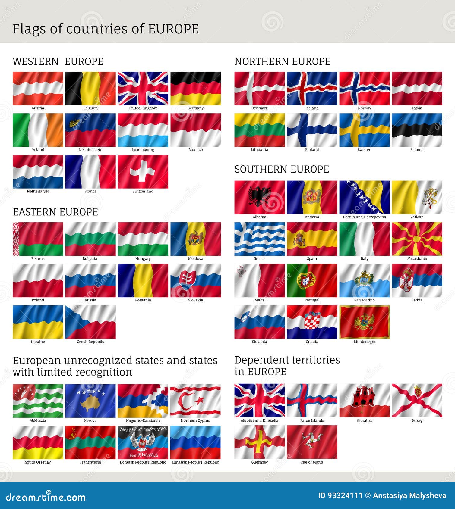 Drapeaux Des Pays Du Grand Ensemble De Drapeau De L'Europe Illustration ...