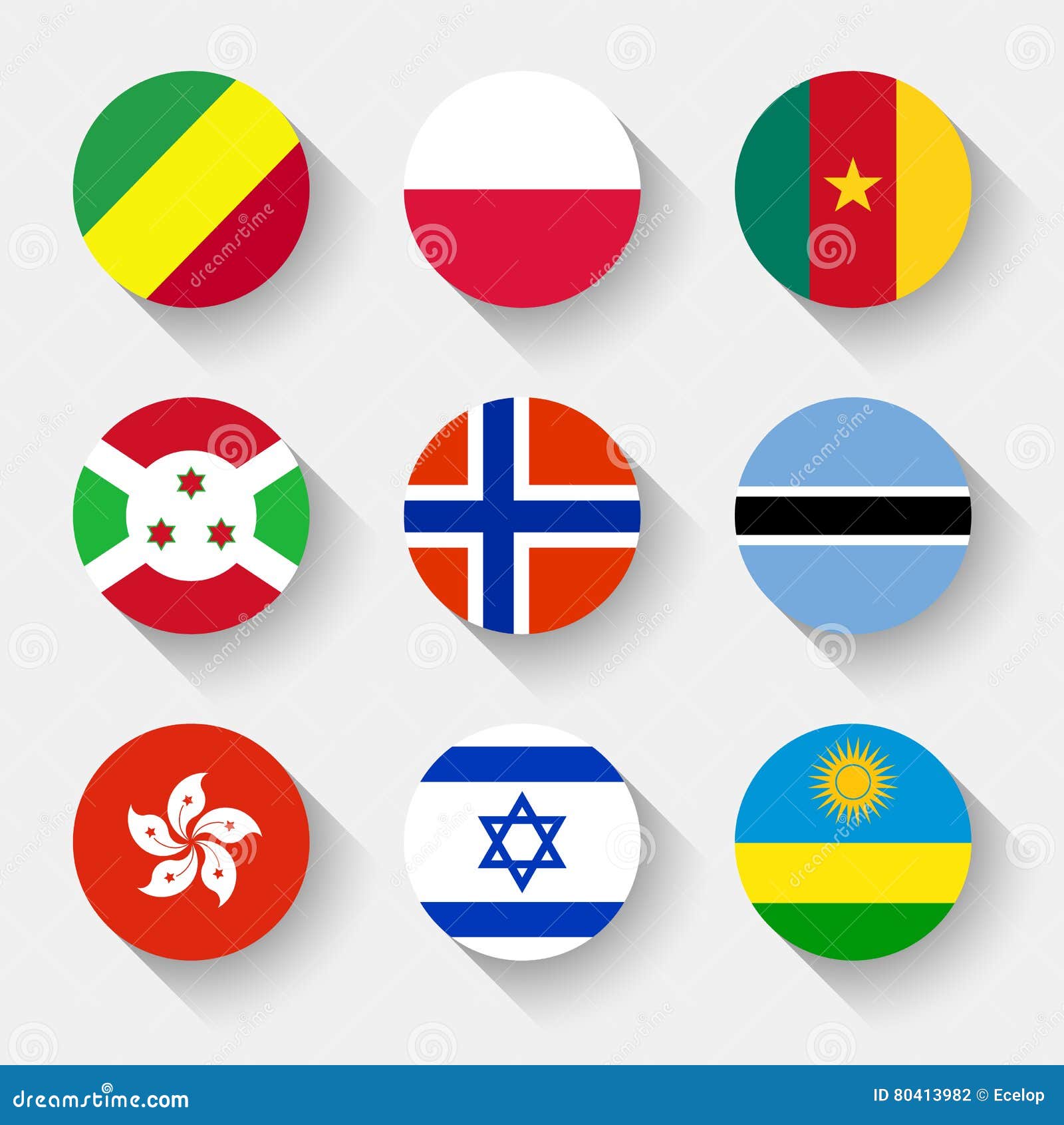 Drapeaux Du Monde, Boutons Ronds Illustration de Vecteur - Illustration ...