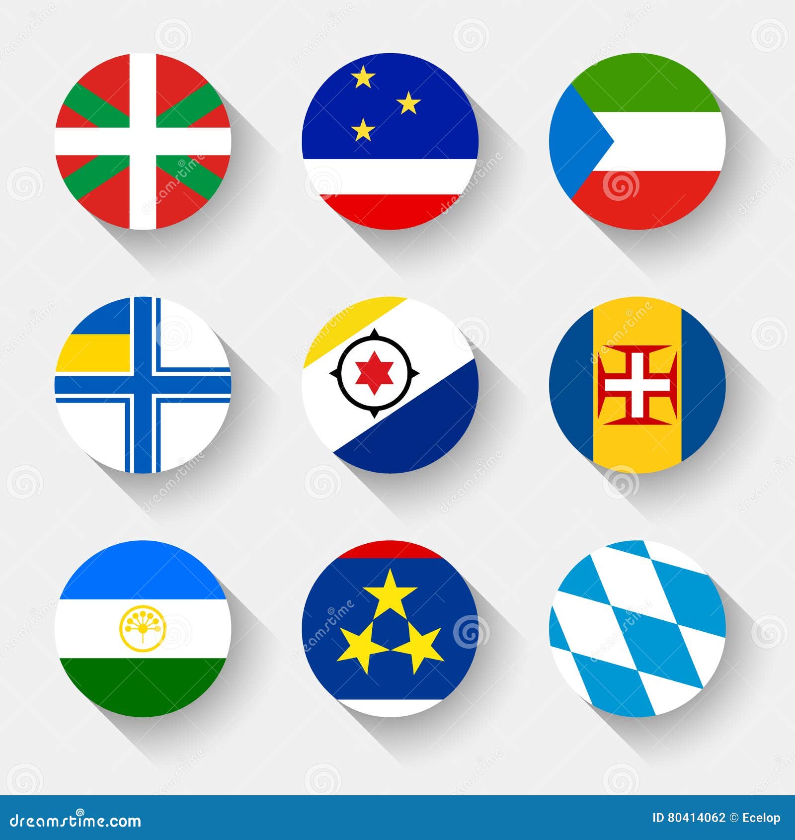 Drapeaux Du Monde, Boutons Ronds Illustration de Vecteur - Illustration ...