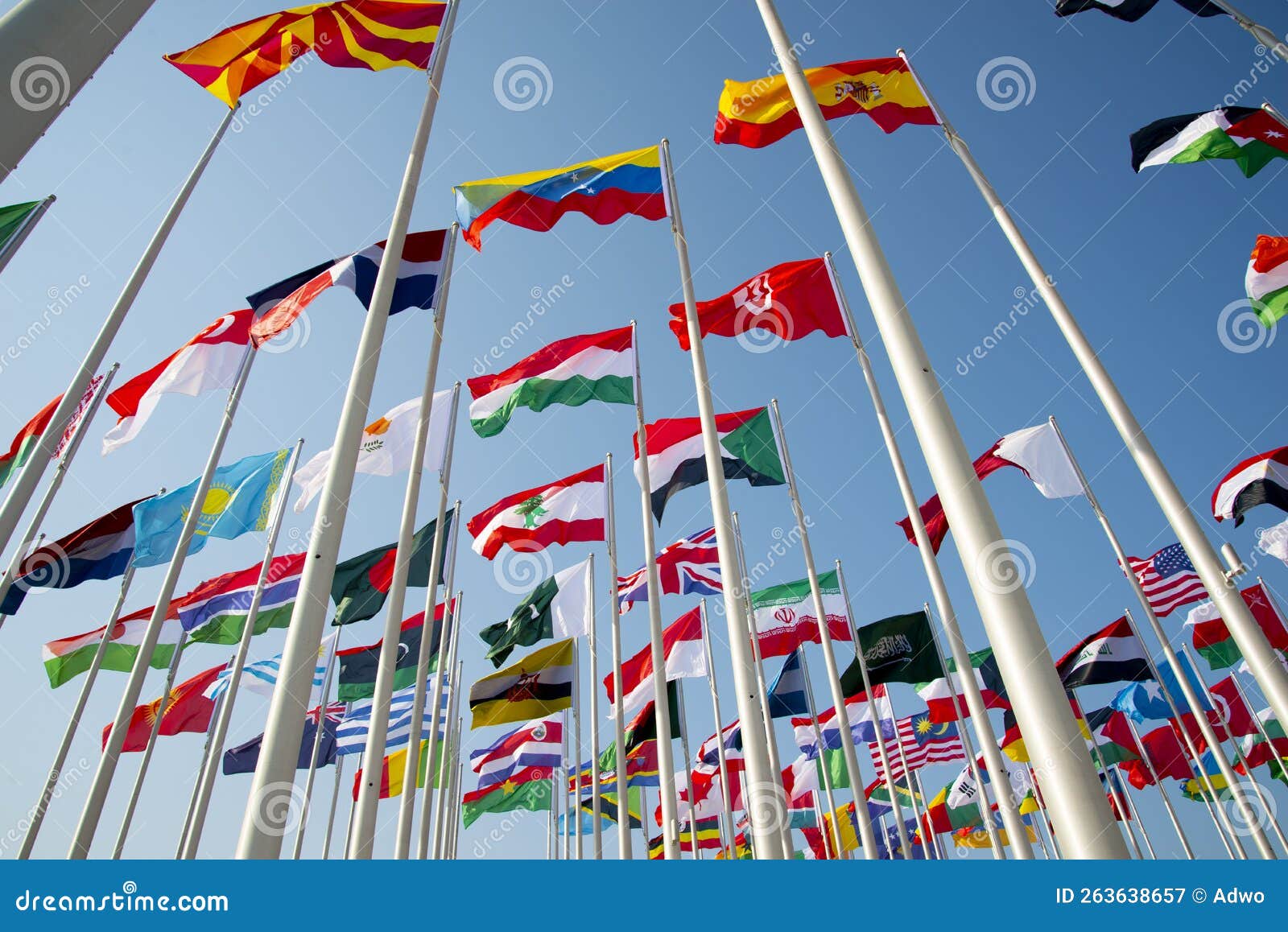 Drapeaux du monde image stock. Image du pays, identité - 263638657