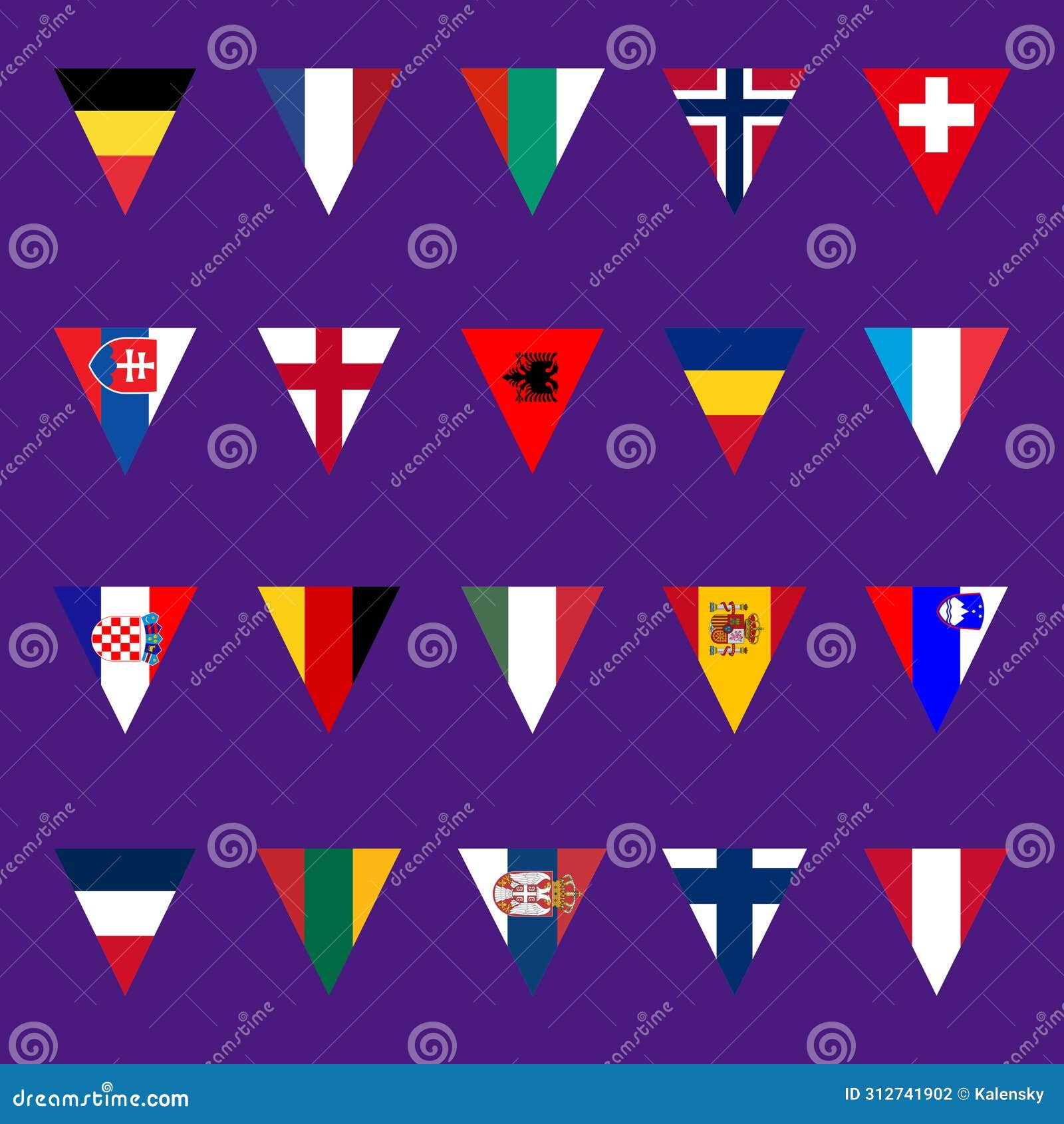 Drapeaux du pays illustration de vecteur. Illustration du lituanie ...