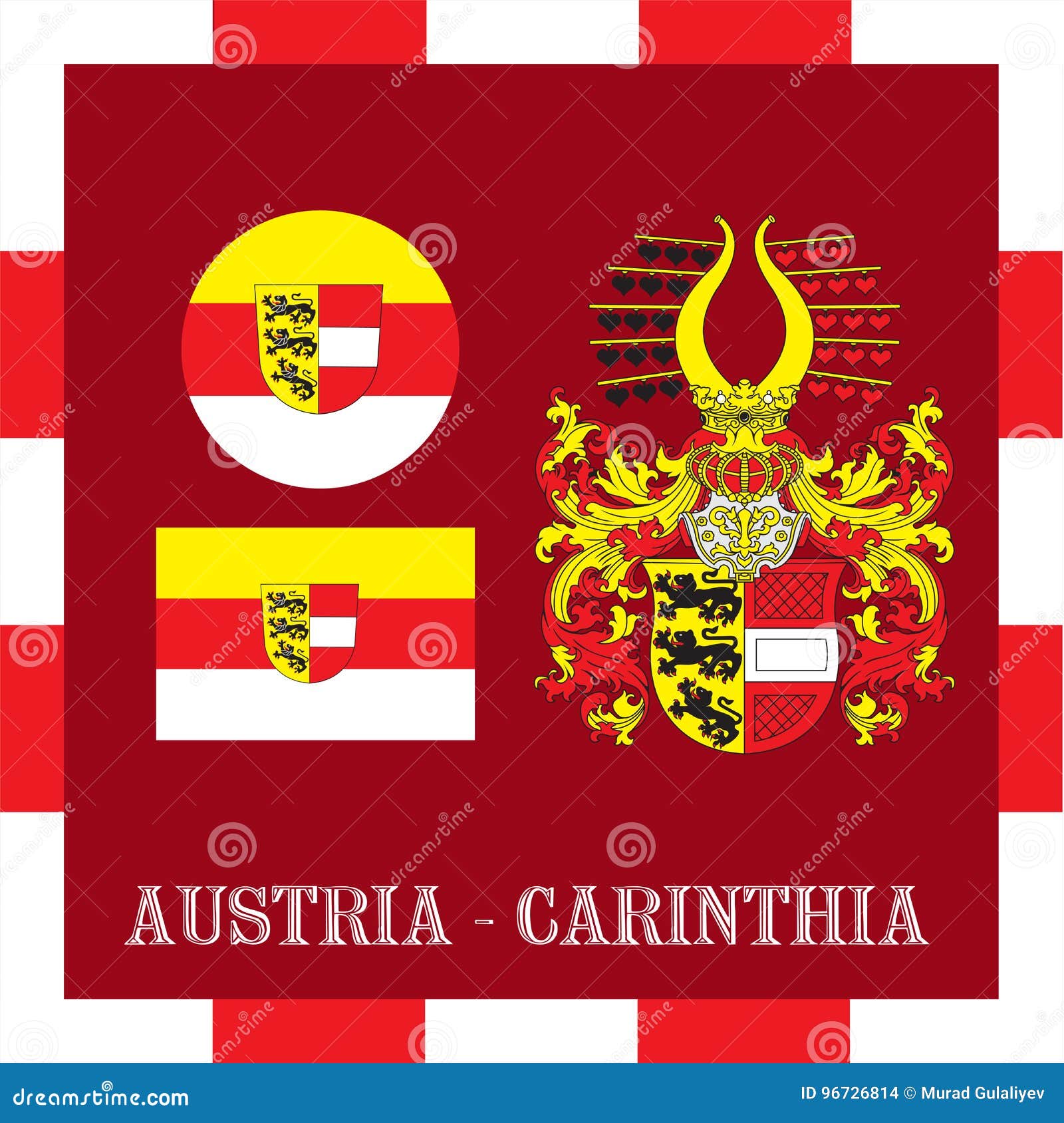 Drapeaux Nationaux De Carinthie - L'Autriche Illustration Stock ...