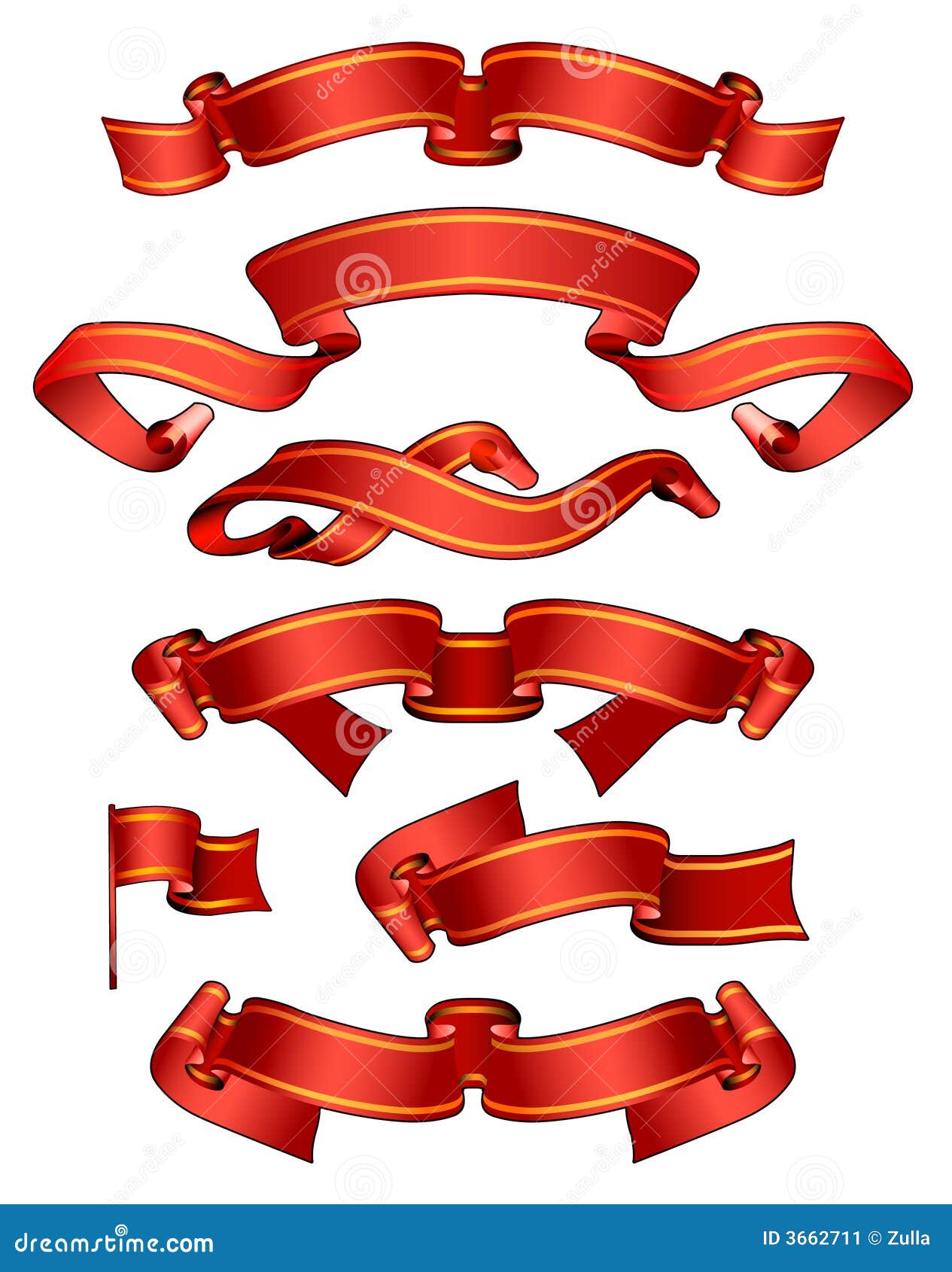 Drapeaux rouges illustration de vecteur. Illustration du accent - 3662711