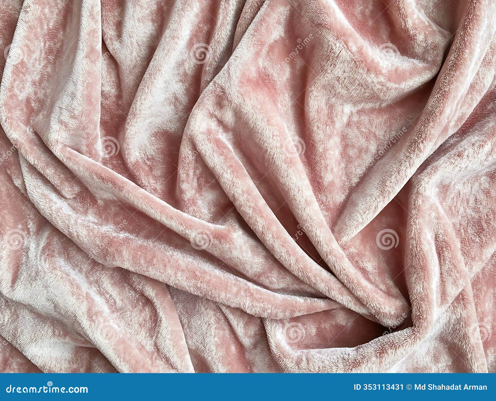 Draped Blush Pink Velvet Fabric Texture Stock Illustration ...