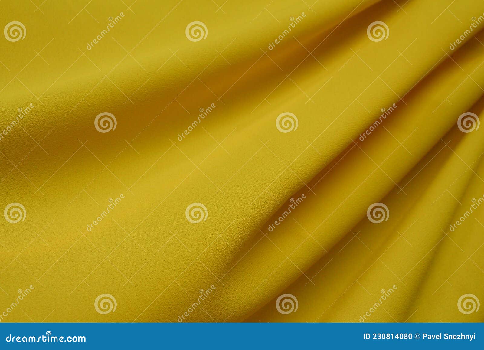 Draped Bright Yellow Polyester Fabric Background Stock Photo - Image of ...