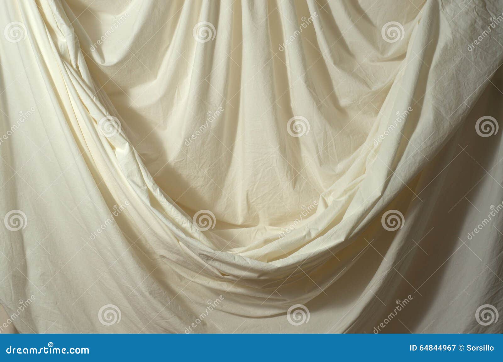 Draped muslin backdrop stock image. Image of fabric, folds - 64844967