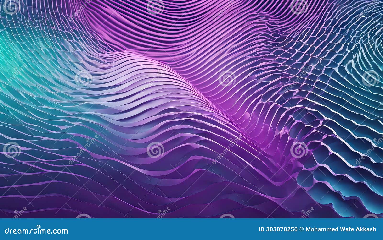 Draped Net Pattern on Ripple Thin Curves Abstract Vector Colored Waves ...