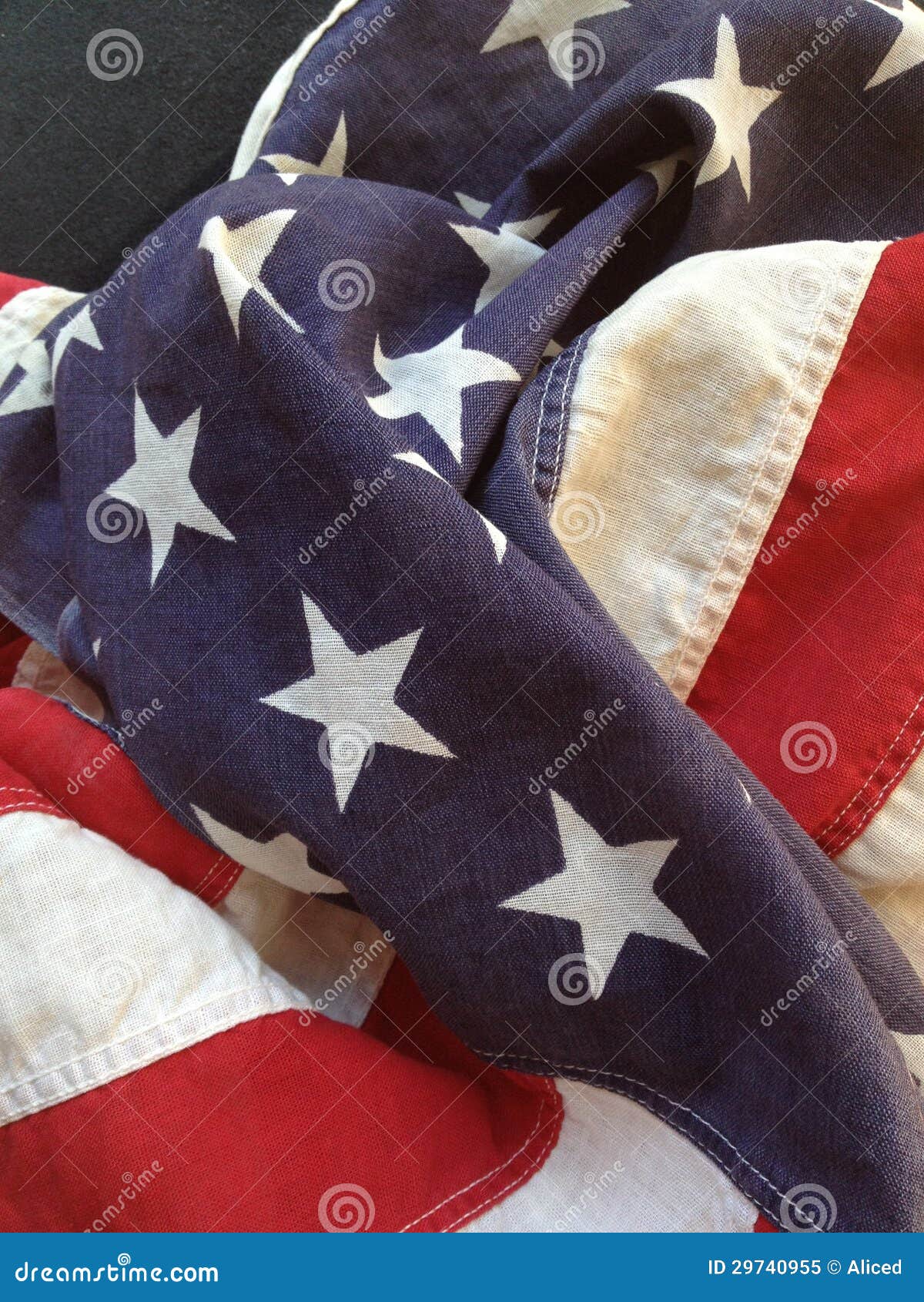 Old fabric American flag stock image. Image of stripes - 29740955