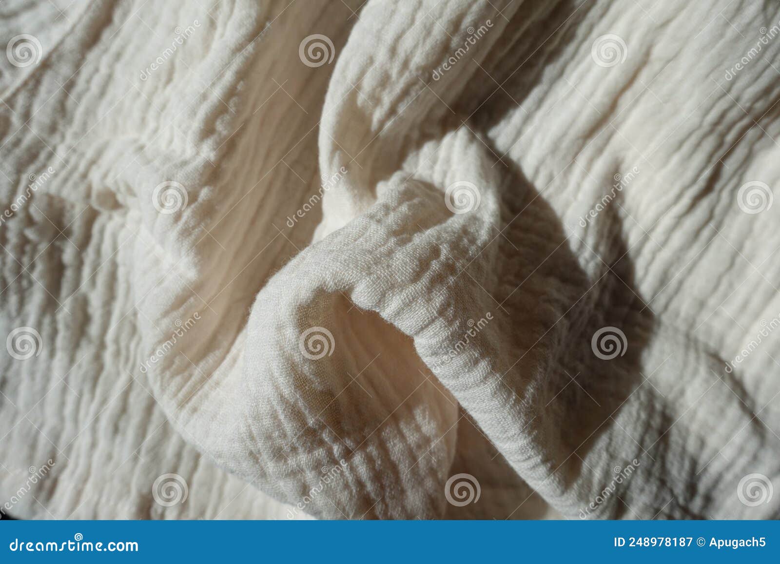 Draped Simple White Cotton Muslin Fabric Stock Image - Image of design ...