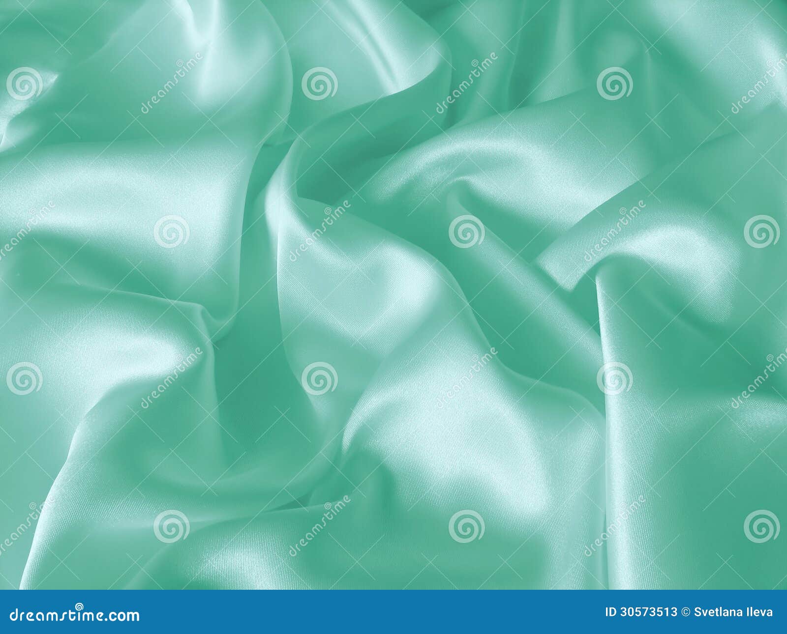 Turquoise Silk Background. Abstract Wavy Texture Stock Photo ...