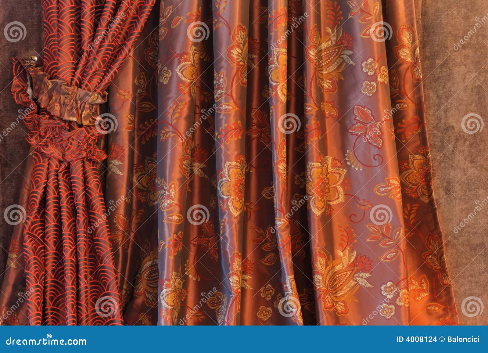 Drapery stock photo. Image of cloth, tassel, silk, curtains - 4008124