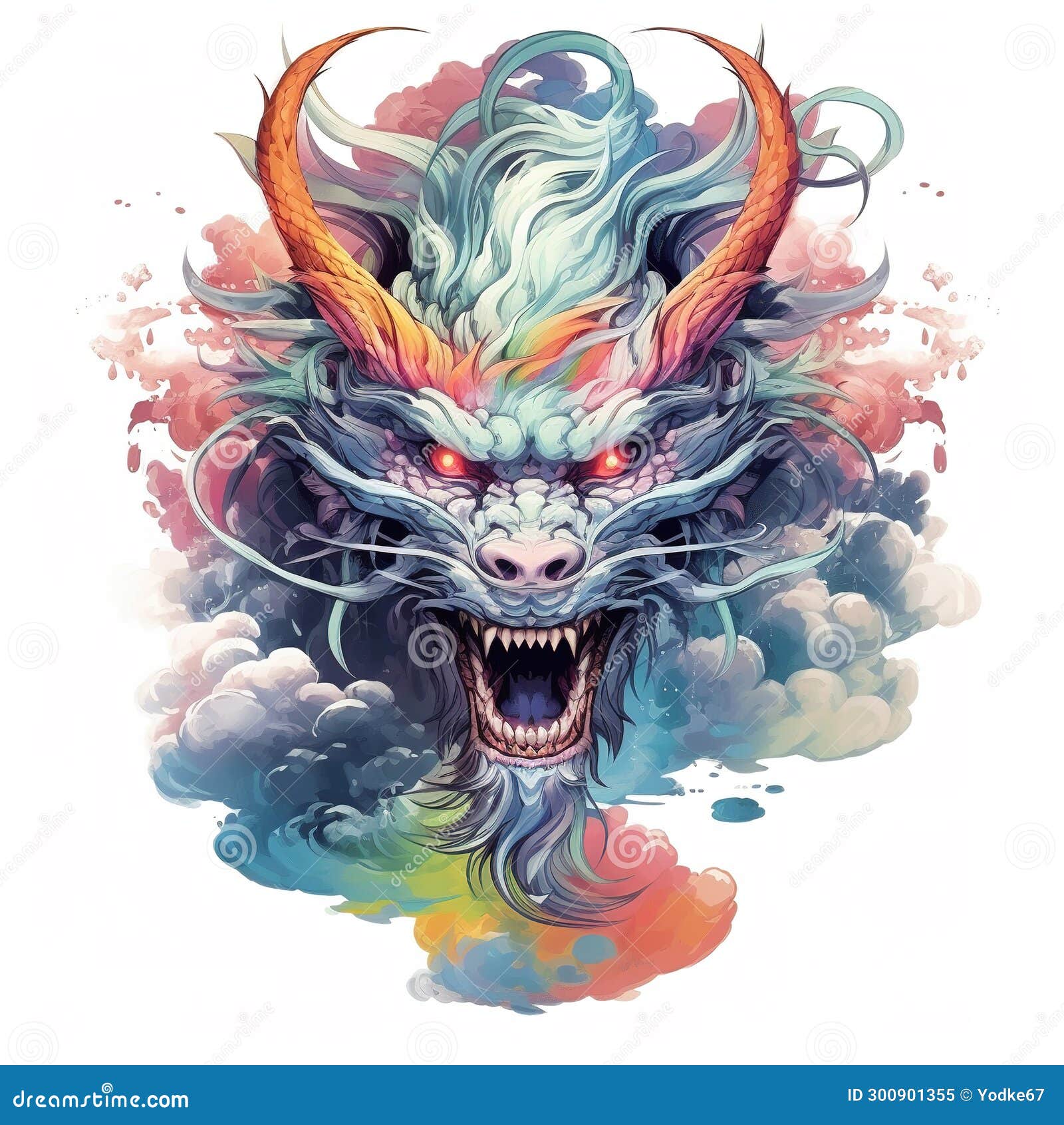 Drargon Head Design Ancient Chinese Style Isolated On Transparent ...