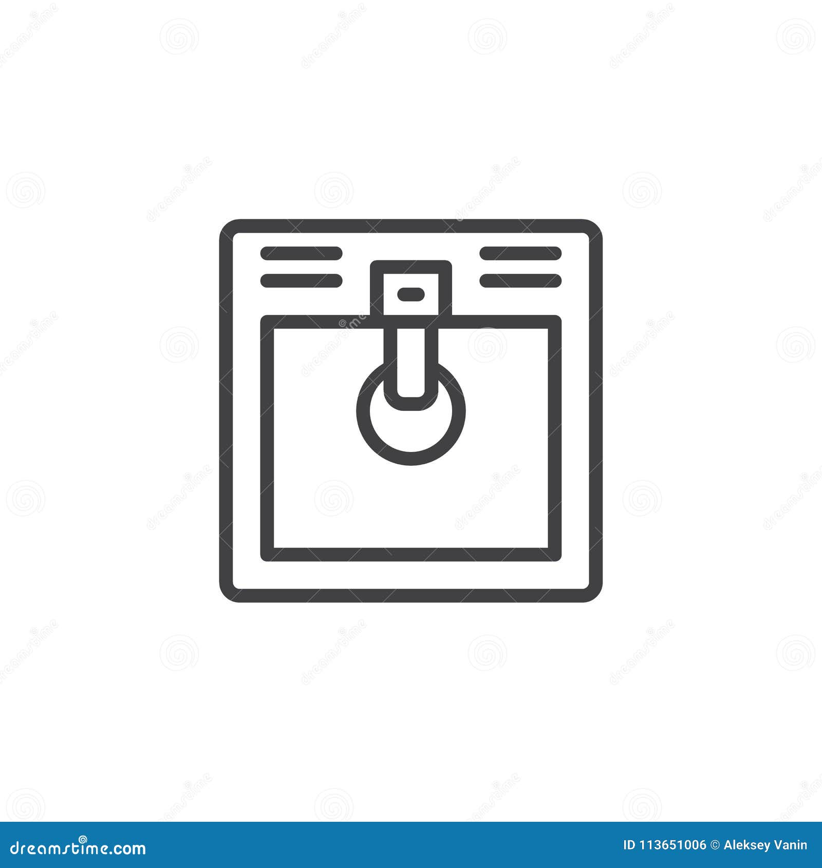 Draufsicht-Entwurfsikone Der Wanne Vektor Abbildung - Illustration von ...