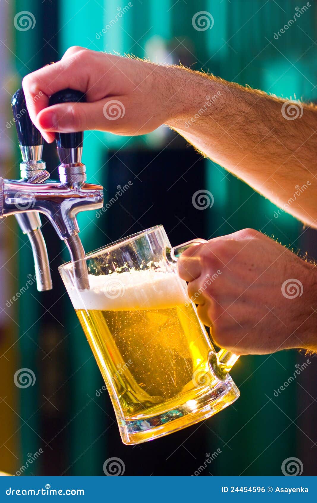Draught beer stock photo. Image of froth, shiny, cafe - 24454596
