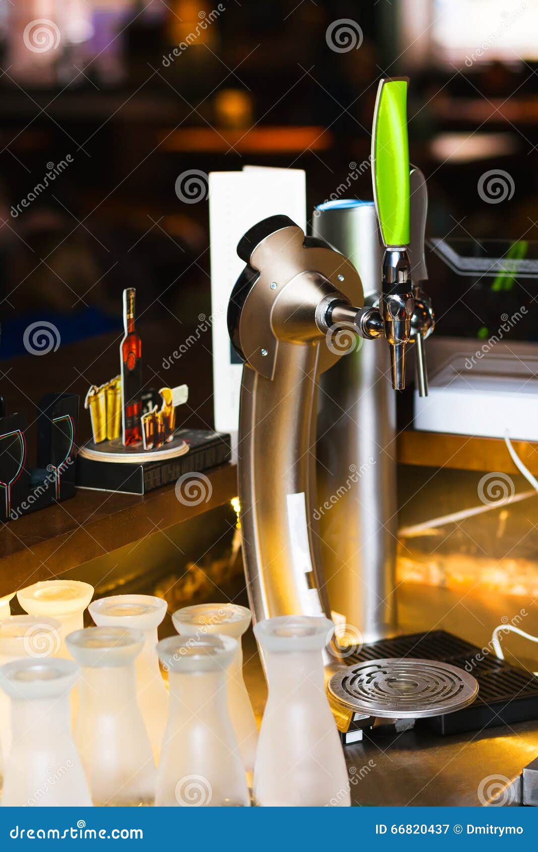Draught Beer in a Bar stock image. Image of lager, cafe - 66820437