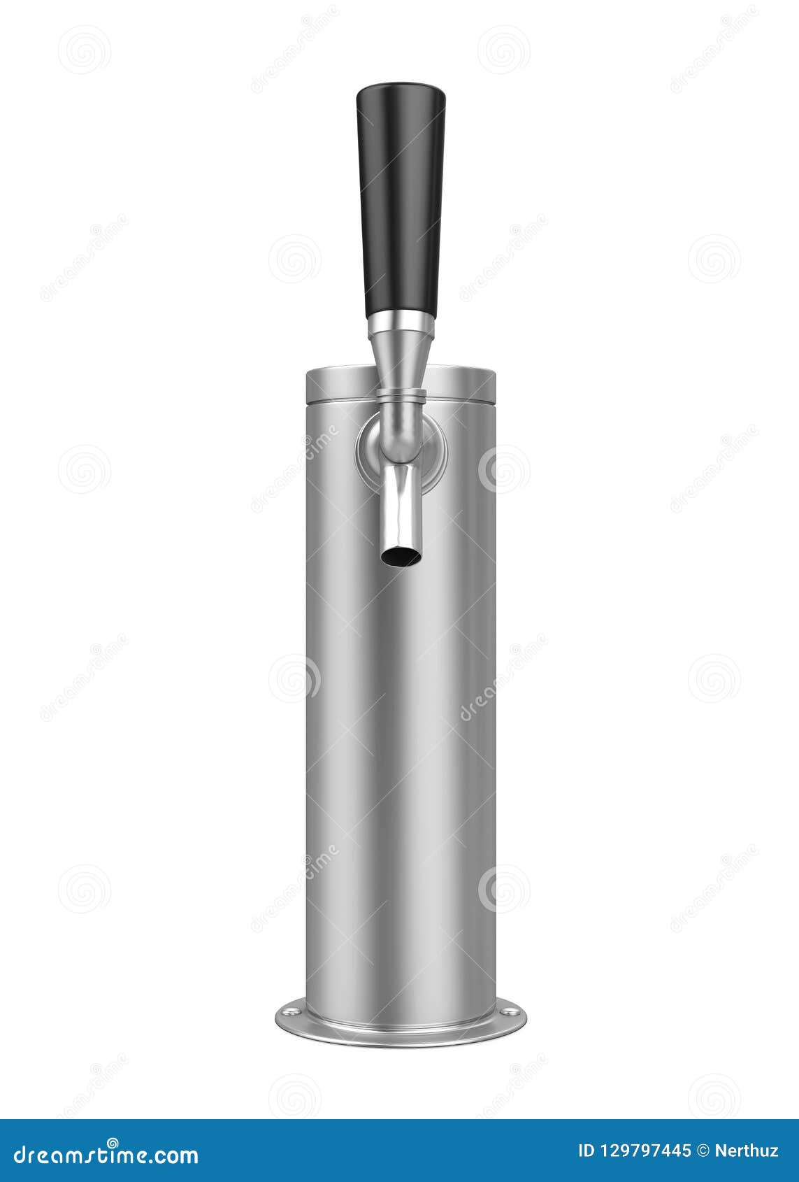 Draught Beer Tap Isolated stock illustration. Illustration of ...