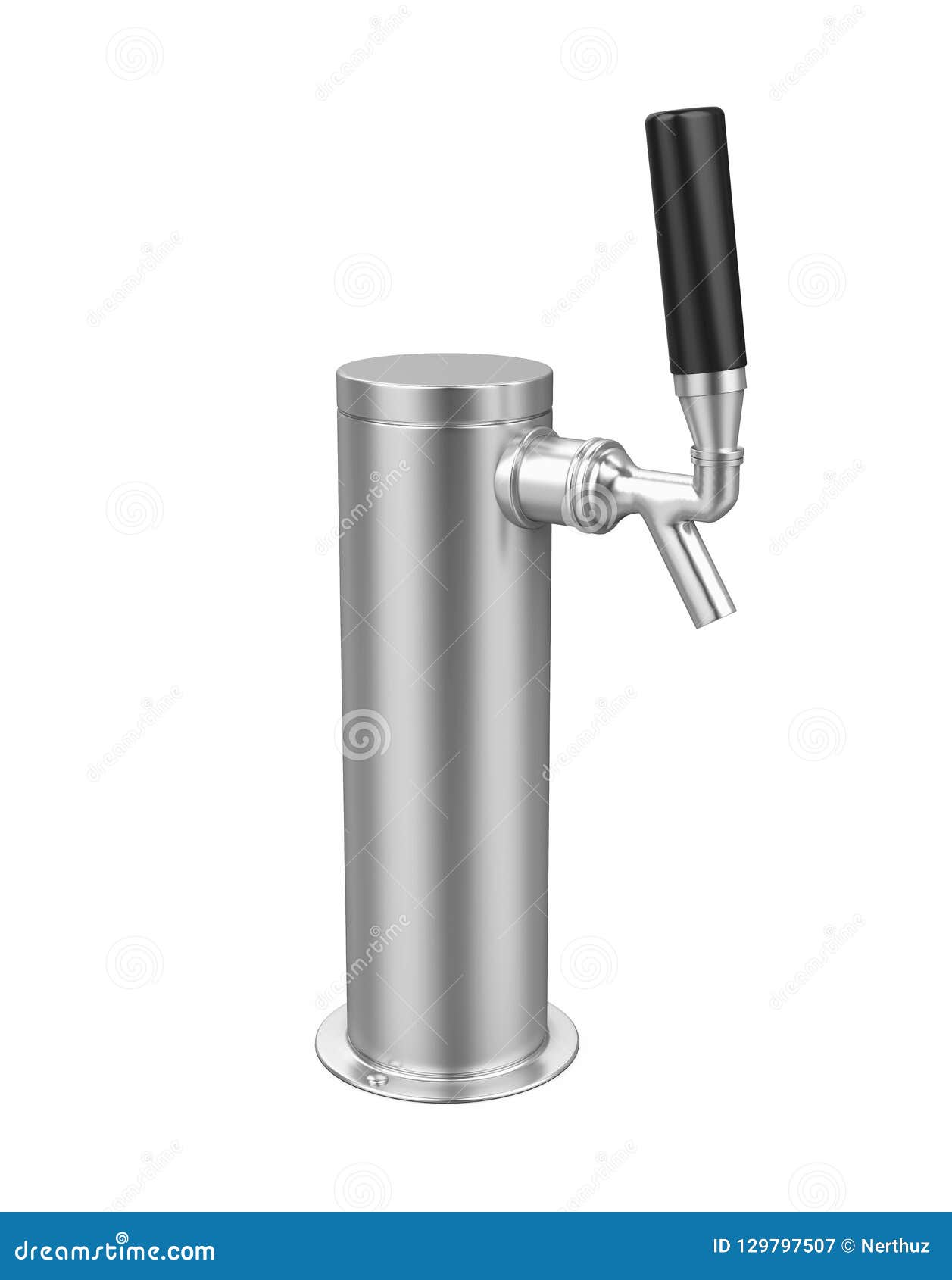 Draught Beer Tap Isolated stock illustration. Illustration of ...