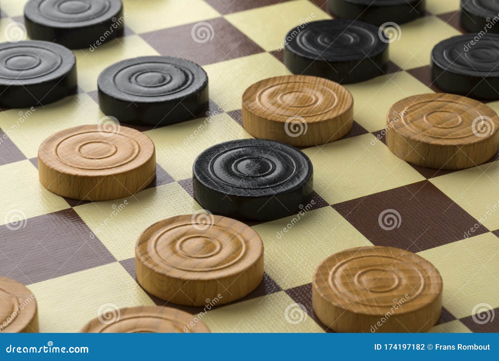 Draughts board close up stock photo. Image of checkers - 174197182