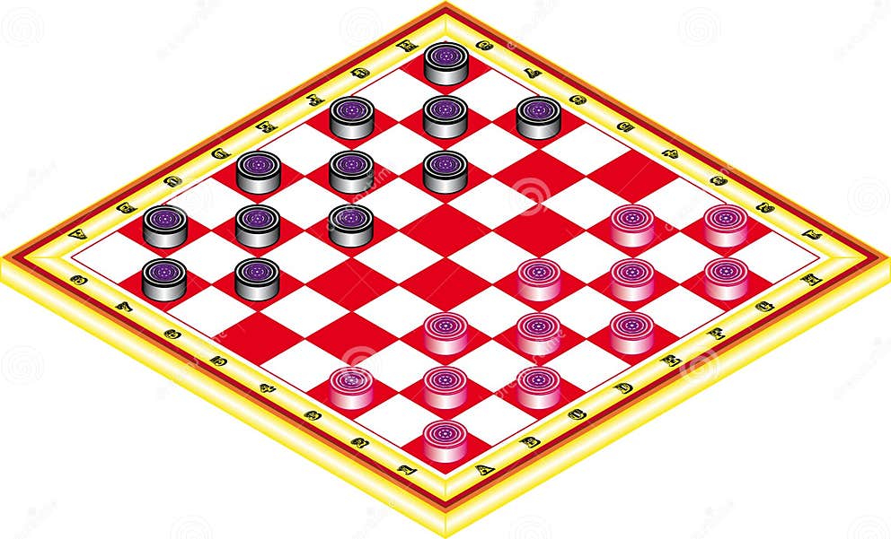 Draughts, game stock vector. Illustration of east, checker - 18239352