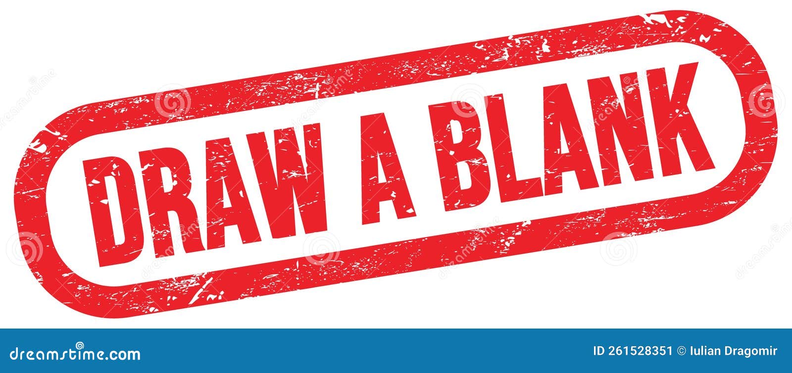 DRAW a BLANK, Text Written on Red Stamp Sign Stock Illustration ...
