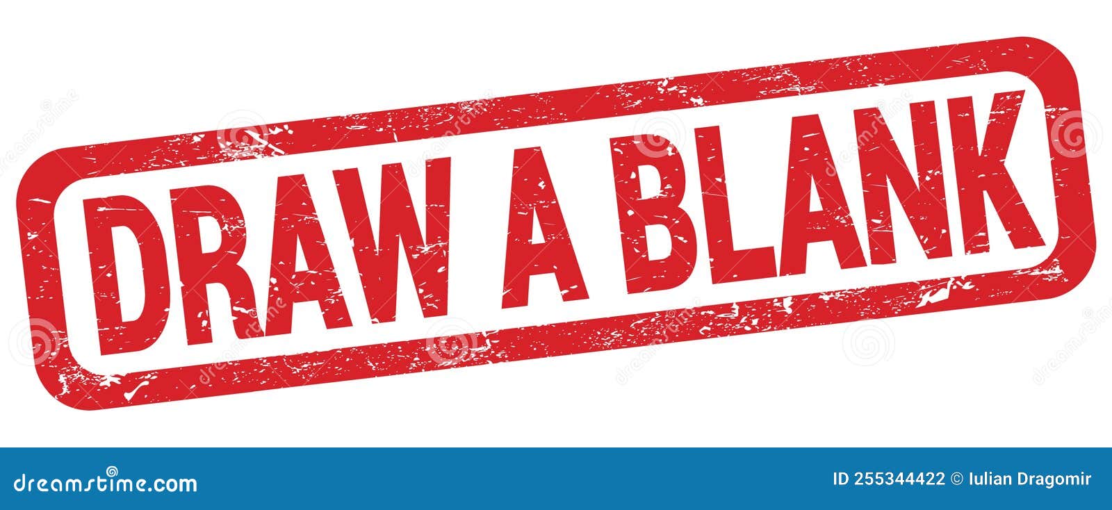 DRAW a BLANK Text Written on Red Rectangle Stamp Stock Illustration ...
